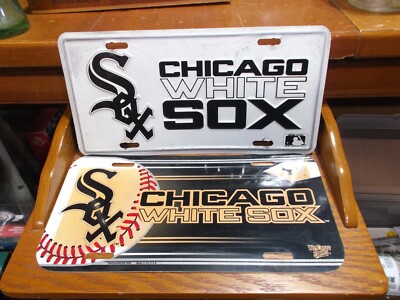 MLB CHICAGO WHITE SOX 3D EMBOSSED METAL CAR LICENSE PLATE AUTO TAG Plus ...