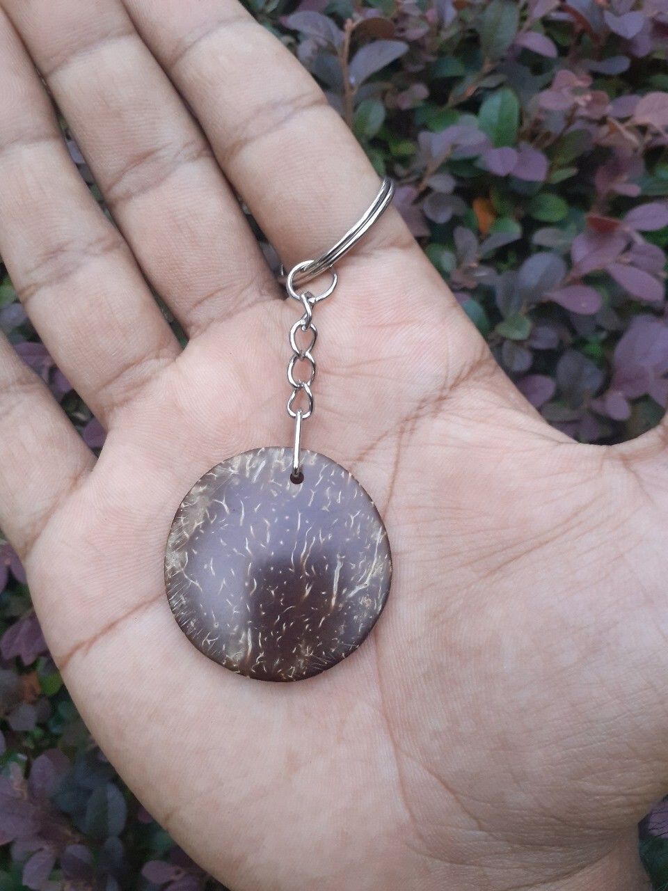 Coconut shell key tags All four pieces Handmade Best quality key chains ...