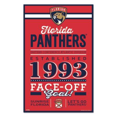 Florida Panthers 11"x17" Wood Sign Established Design [NEW] NHL Banner ...