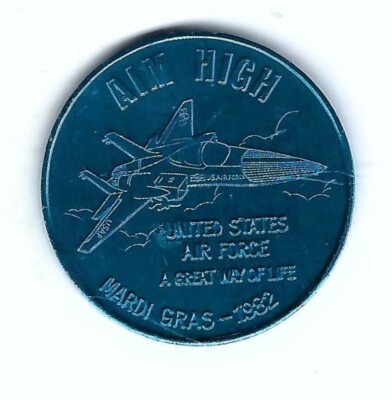 1982 USAF UNITED STATES AIR FORCE FIGHTER JET PLANE RECRUITMENT COIN ...