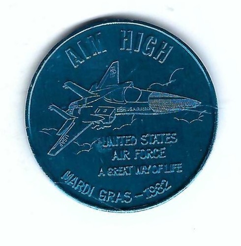 1982 USAF UNITED STATES AIR FORCE FIGHTER JET PLANE RECRUITMENT COIN ...