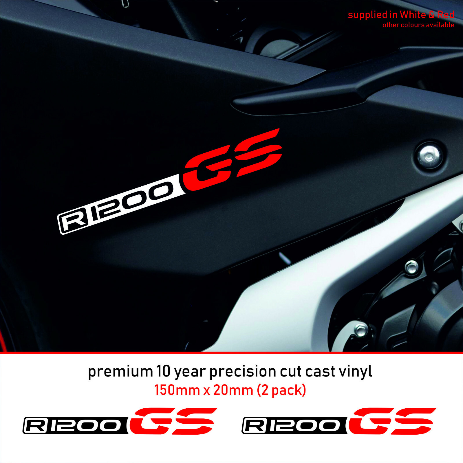 R1200GS Decals Stickers premium 10 year Vinyl (NON OEM) FITS BMW | eBay