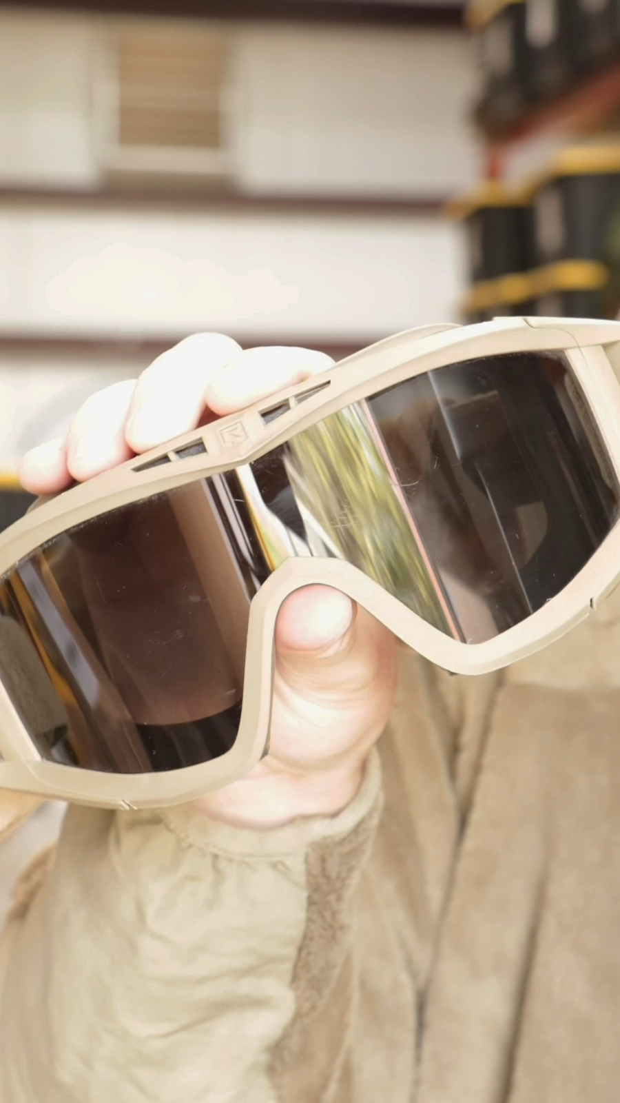 Revision ESS Ballistic Helmet Goggles Coyote Tan APEL Desert Locust | eBay