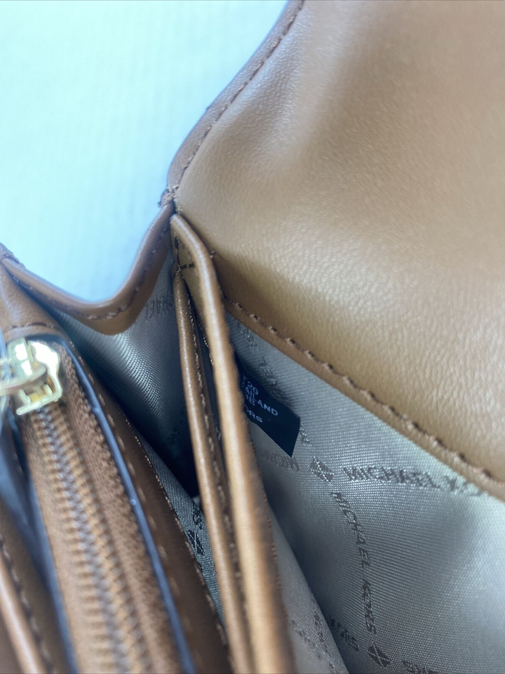 New Michael Kors Fulton Continental Wallet Monogram Vanilla W8 | eBay