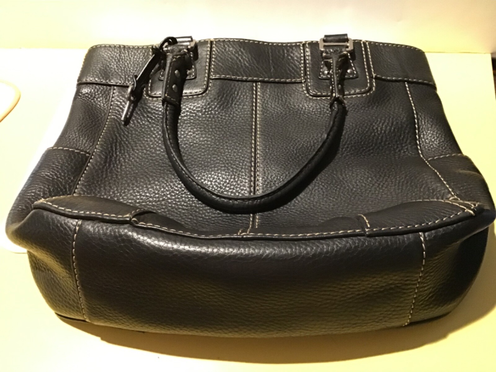 Fossil handbag in black leather - Gem