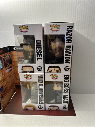Funko Pop WWE Lot Diesel,Razor Ramon,Big Boss Man,Million Dollar Man W ...