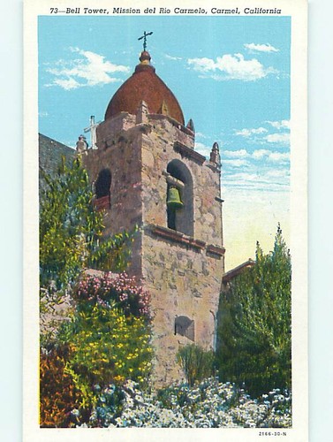 Unused W-Border BELL TOWER AT MISSION Carmel California CA p0549 | eBay