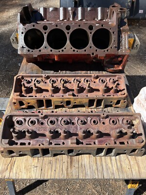 1963 Chevy 327 V8 Block 3892657 And DOUBLE HUMP HEADS | eBay