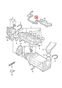 Genuine VW AUDI SKODA SEAT Arteon Golf R32 Connecting Hose 05E133366C ...