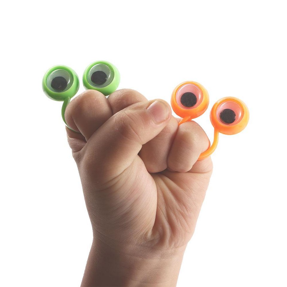 10 Pcs Finger Puppets Plastic Rings with Wiggle Eyes Toy for Kids ...