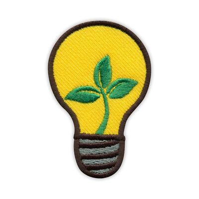 Eco Friendly Bulb - Green Light Patch/Badge Embroidered | eBay UK