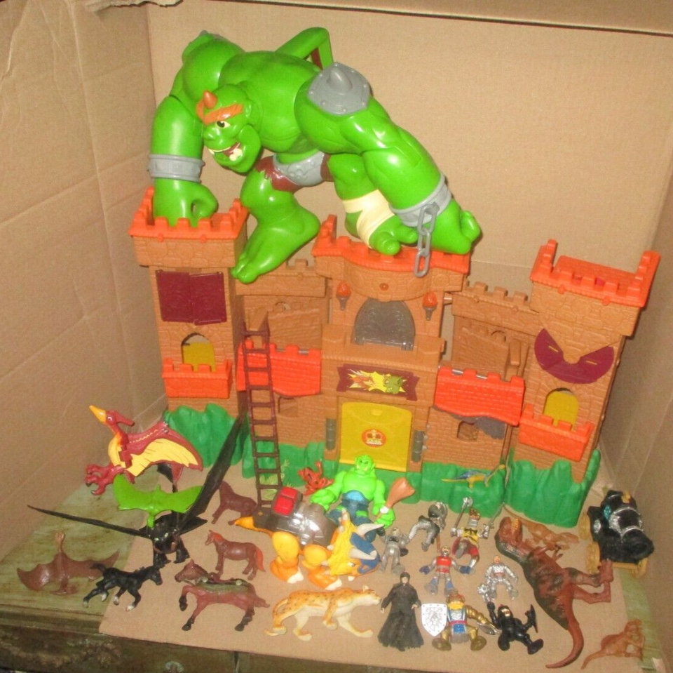 HUGE LOT Imaginext Eagle Talon Castle Playset Ogre Dragon Figures ...