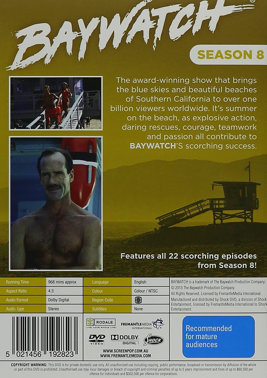Baywatch Complete Series 8 DVD Collection 8th Eighth Season Eight UK ...
