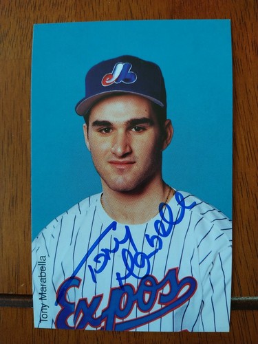 Tony Marabella Montreal Expos AUTOGRAPHED Hand-Signed Postcard | eBay