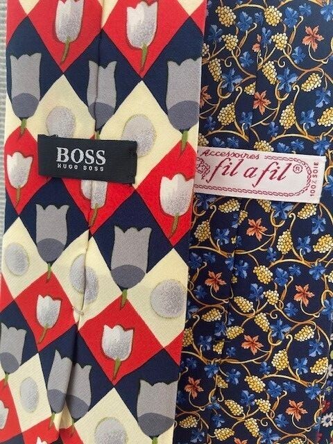 Five Quality Ties By Fil á Fil, Hugo Boss And Pascal Andre | eBay