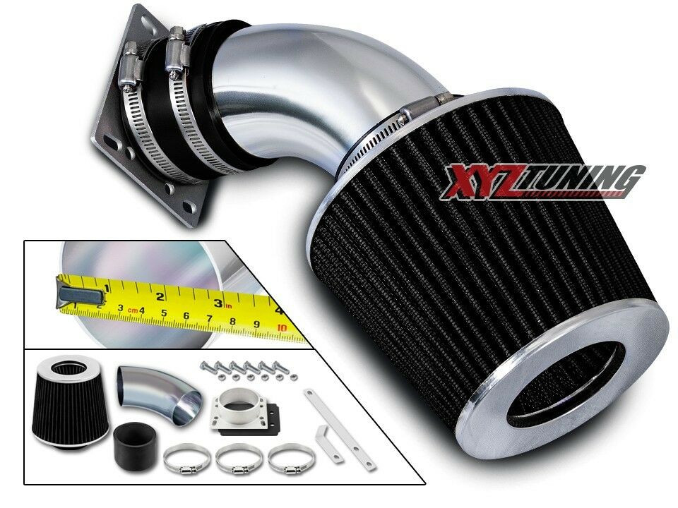 BLACK Short Ram Air Intake+Filter For 92-95 BMW E36 318/318i/318is ...