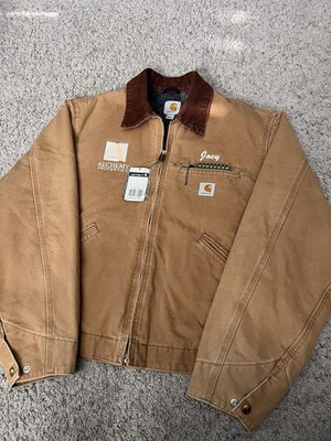 2013 Carhartt RNJ001 Detroit Lined Brown Canvas Interstellar NWT Jacket ...