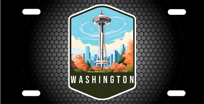 Washington License Plate Tags Personalized Add Text Name City Anything ...