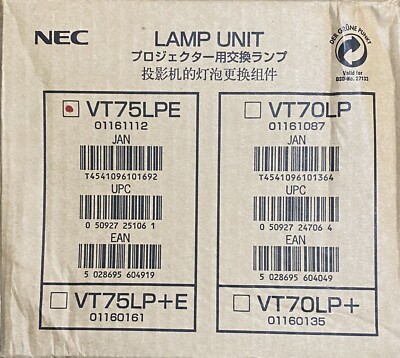 NEW Genuine NEC VT75LPE Projector Lamp for LT280 LT380 VT470 VT670 ...