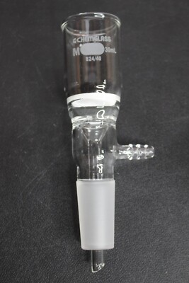 30 mL Filter Funnel Buchner 24/40 Lower Vacuum Assembly Medium Frit CG ...