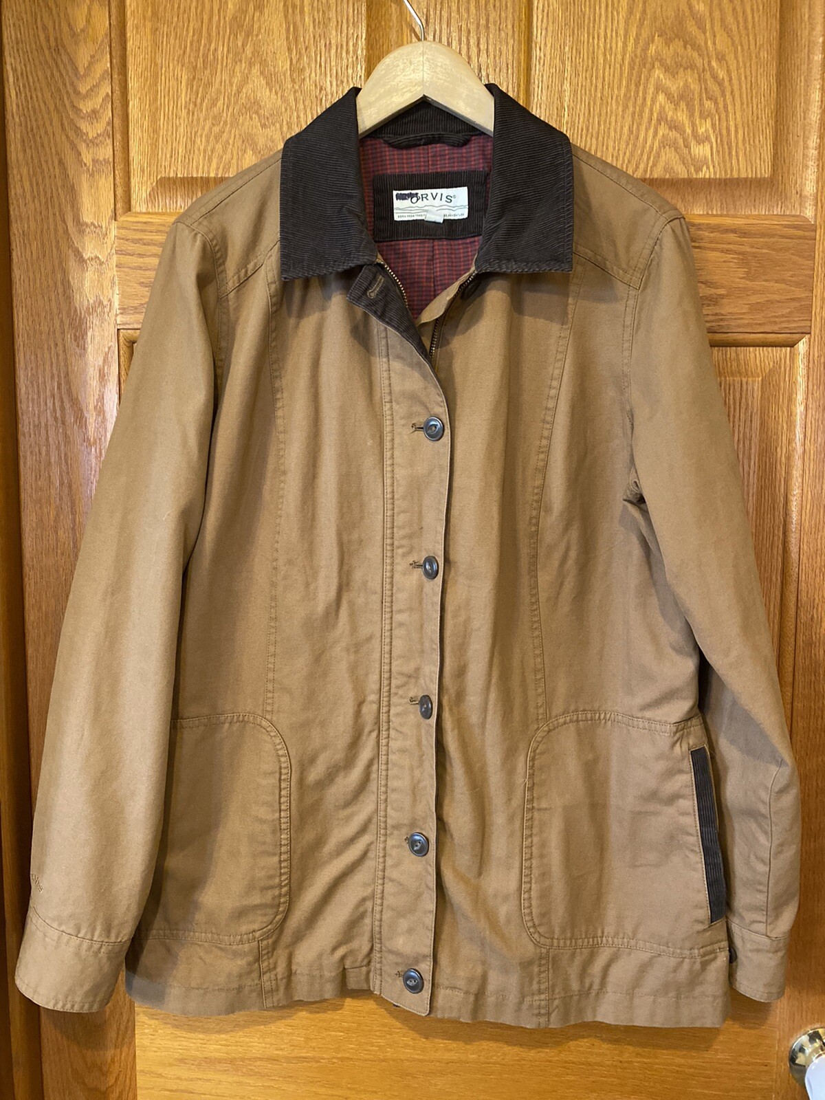 CO74 Orvis Barn Field Jacket Corduroy Collar Cotton K… - Gem