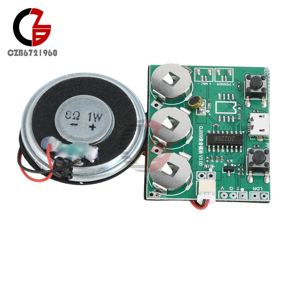 1-10pcs 100S Greeting Card DIY Recordable Voice Chip Music Box Sound ...