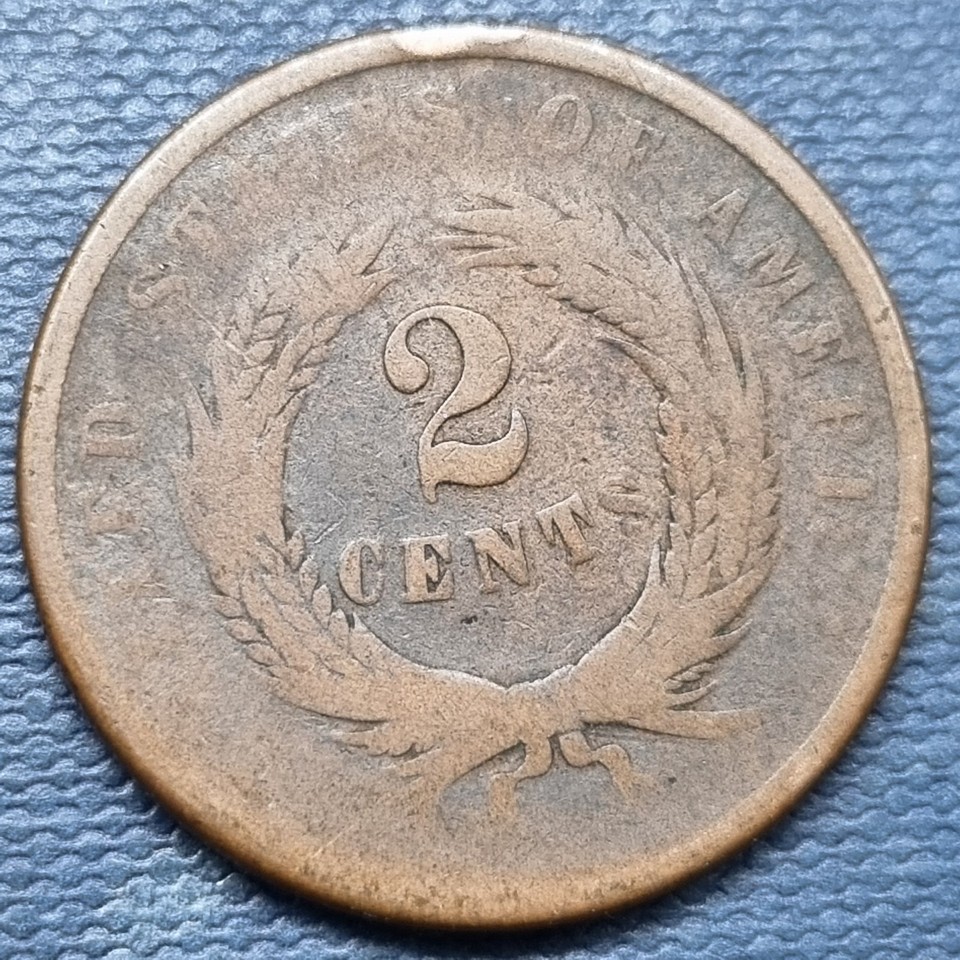 1864 Two Cent Piece 2c Type Coin Circulated #96914 | eBay