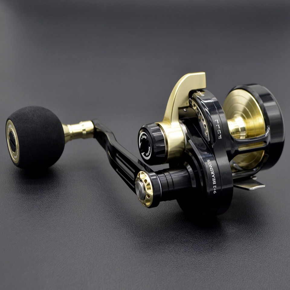 Conventional Saltwater Fishing Jigging Reel up to 66 LBs Lever Drag for ...