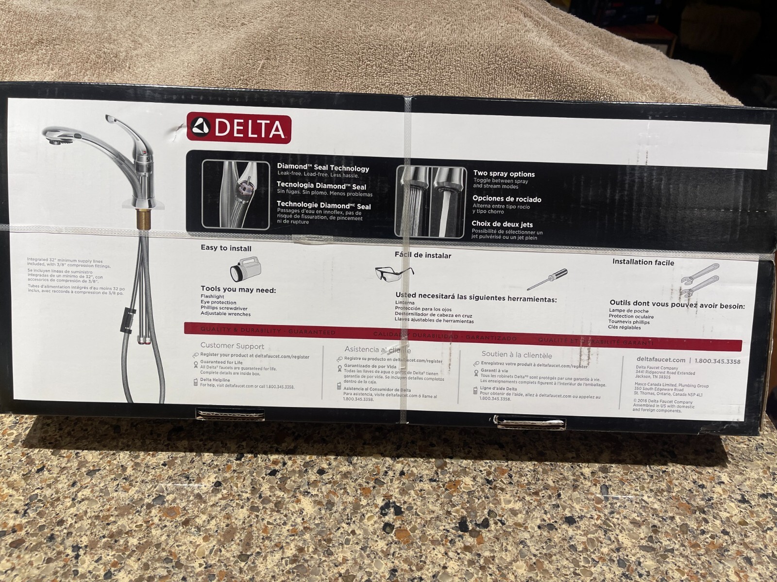 NEW!! Delta Lewiston Pull Out Kitchen Faucet w/ Soap Dispenser 16926-SSSD-DST | eBay