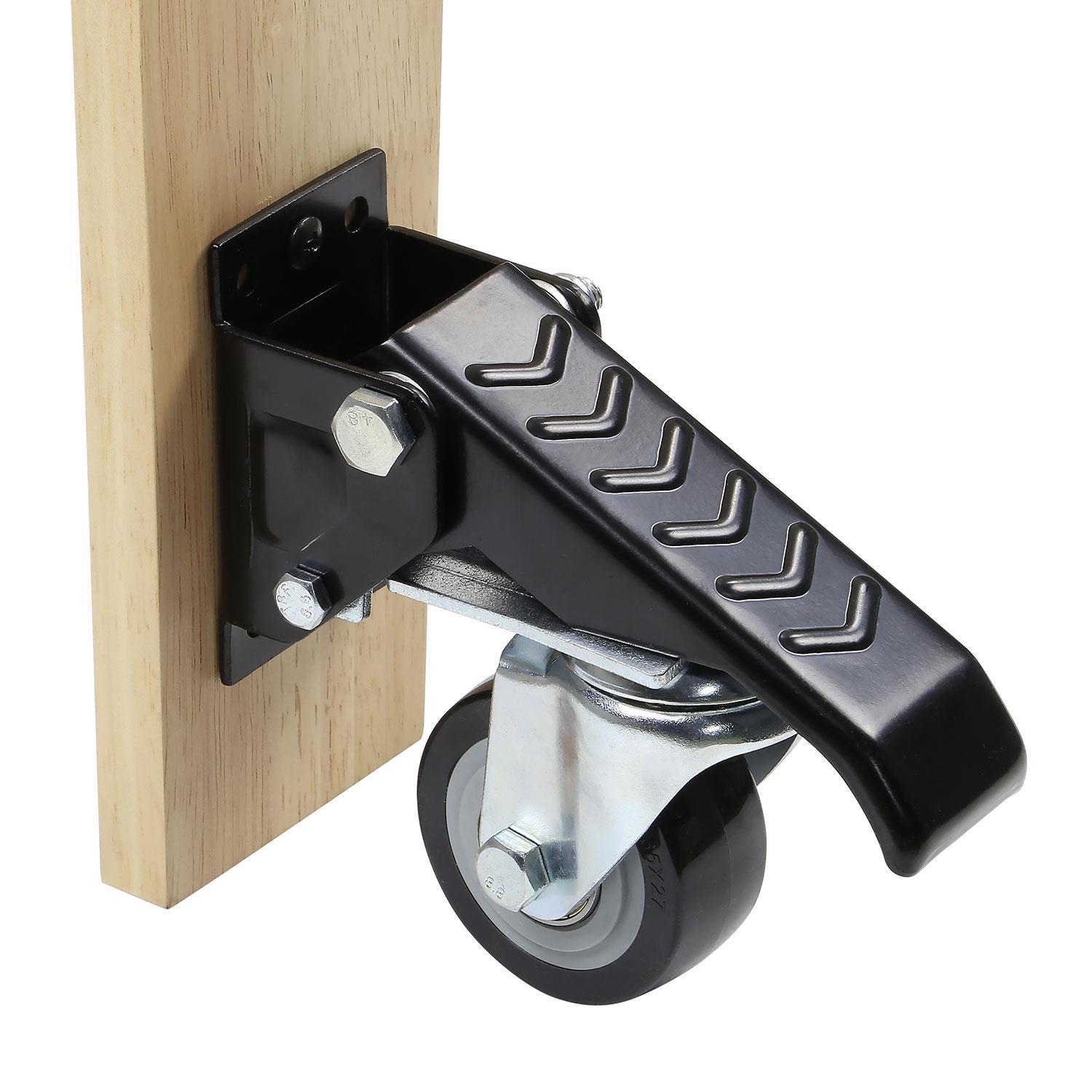 Workbench Casters Kit 4 Heavy Duty Retractable Castor Wheels Work Bench ...