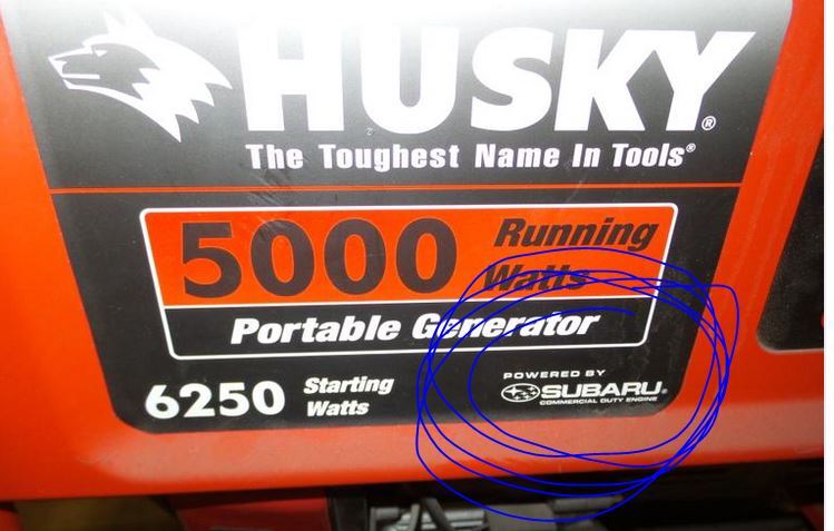 Recoil Starter For Husky 5000 6250 Watt Subaru Generator HU5000 HU5000P ...