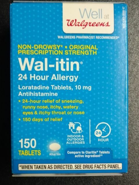 Walgreens Wal-itin 24 Hour Allergy Relief Tablets 150 EA for sale ...