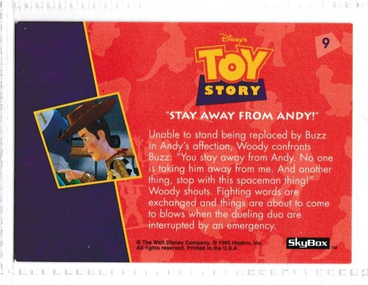 1995 SkyBox Toy Story #9 Woody/Buzz Non-Sports Trading Card Movie TV ...