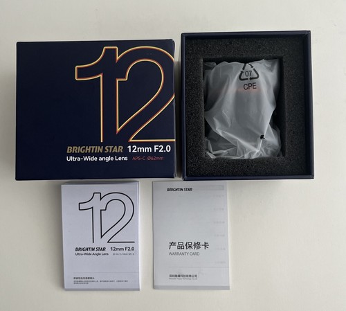 Brightin Star 12mm F2.0 Ultra-Wide Angle Lens for Sony E Mount New Open ...