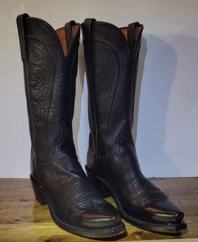 Luchesse Bart Cowboy Boots (Black-7.5B) - Gem