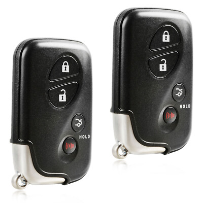 2 Keyless Entry Black 4BTN Remote Car Key Fob for 2007 2008 Lexus LS460 ...