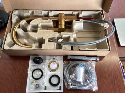 NEW MOEN Cia 7622BG 1-Handle PullDown Kitchen Faucet Brushed Gold B166 ...