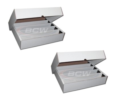 2 BCW 5000 Count Trading Card Storage Boxes (Full Lid) | eBay
