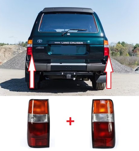 PAIR REAR OUTER LIGHT LAMPS SET fits for Toyota Land Cruiser HDJ80 FJ80 ...