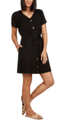 Matty M Ladies' Front Button Dress COLOR BLACK SIZE XL | eBay