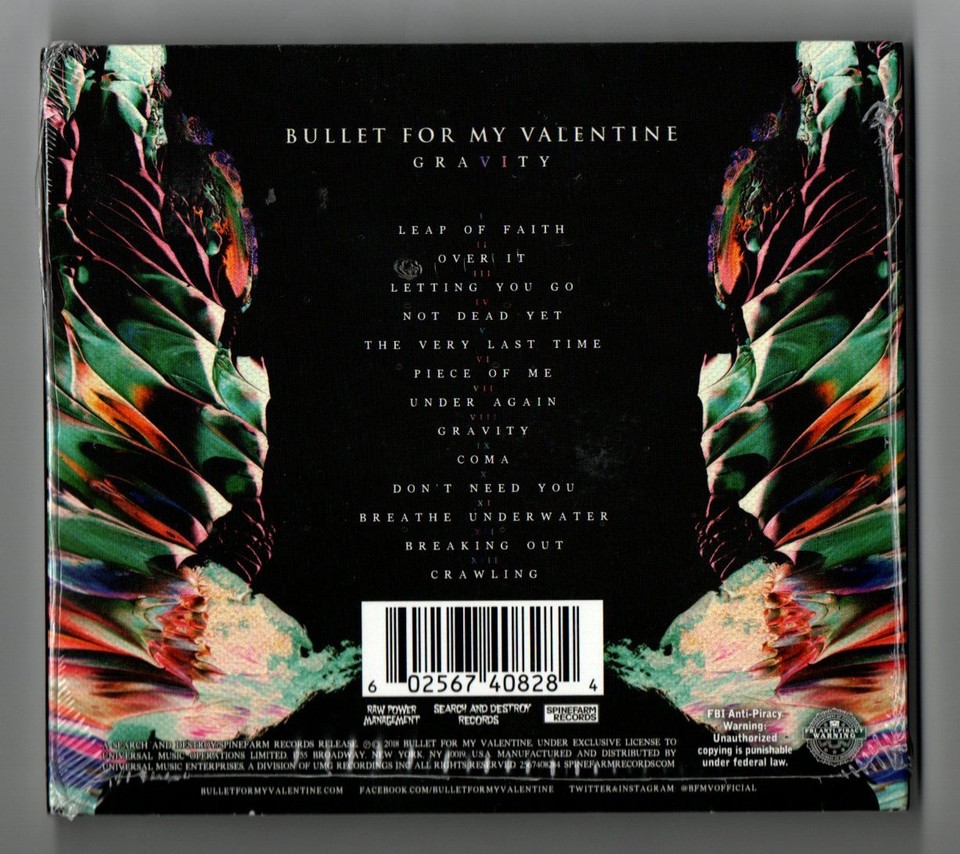 BULLET FOR MY VALENTINE: GRAVITY CD TARGET EXCLUSIVE BRAND NEW TWO ...