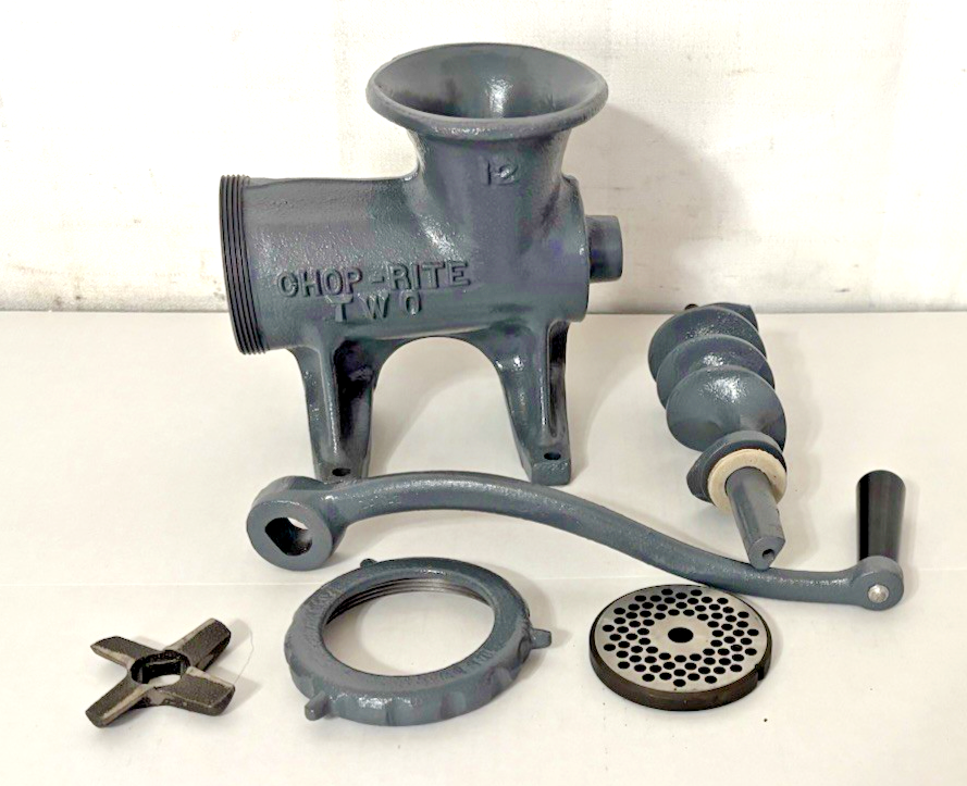 NEW Chop-Rite Two Cast Iron Meat Grinder Bolt Down Model 12 | eBay