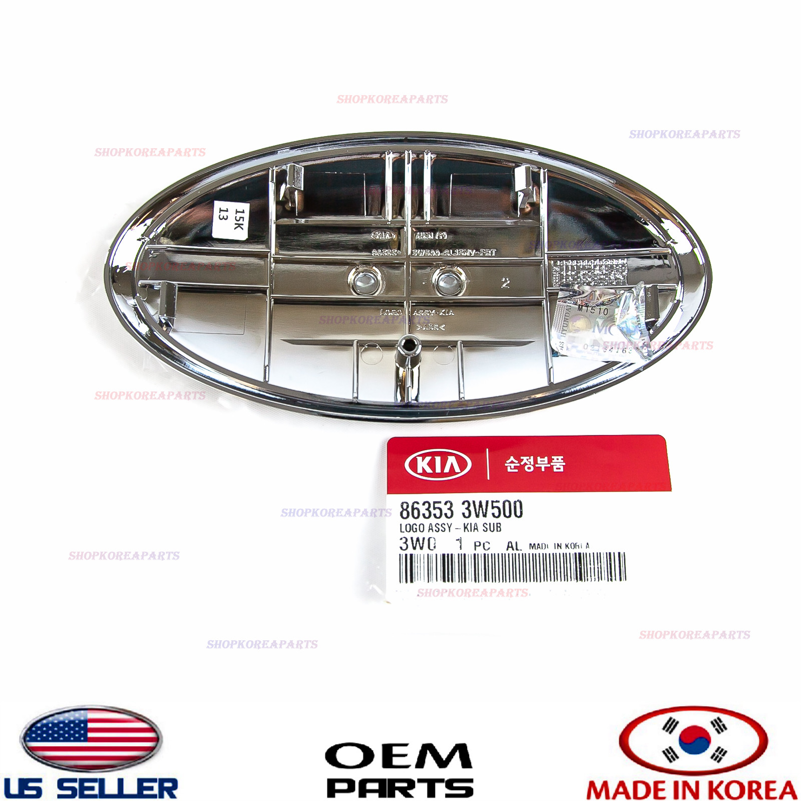 Genuine Front Grille Emblem Logo Mark Badge Ornament OEM KIA *See ...