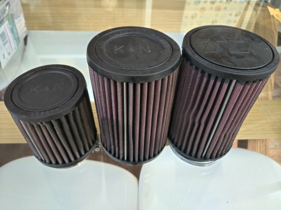 B040A4 K&N Genuine air Filter 73MM FLG, 99MM OD, 168MM TL, 151MM FL pod ...