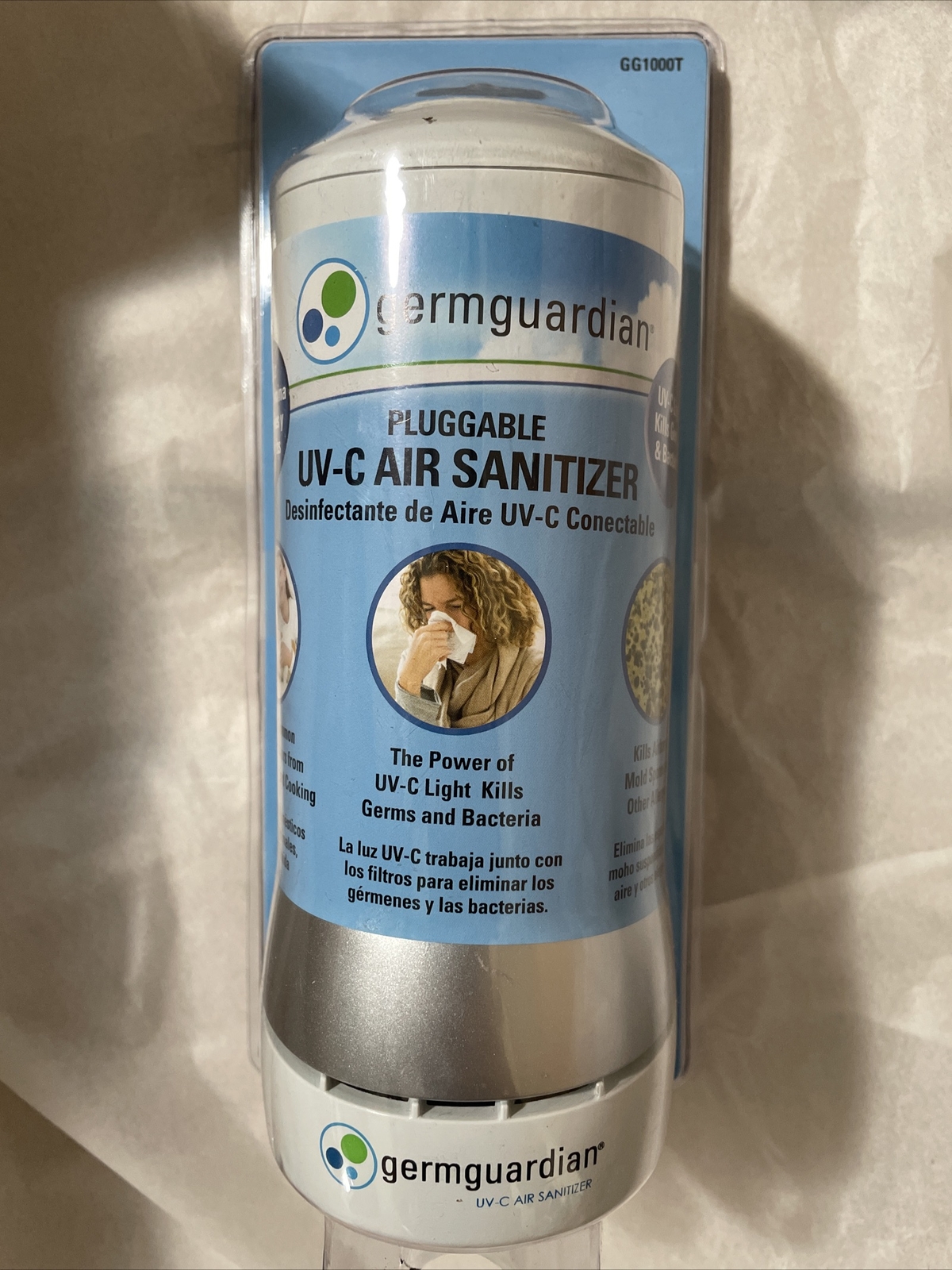 GermGuardian Pluggable UV-C Air Sanitizer Eliminates Germs Bacteria ...