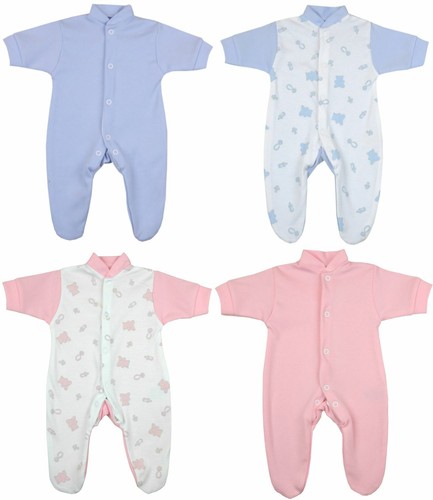 BabyPrem 2 x Premature Baby Sleepsuits Babygrows Preemie Girls Clothes ...