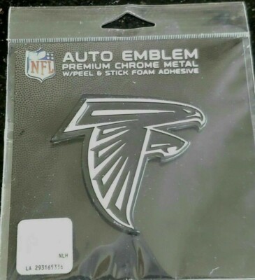 Atlanta Falcons Premium Chrome Metal Auto Decal Badge Emblem NFL ...