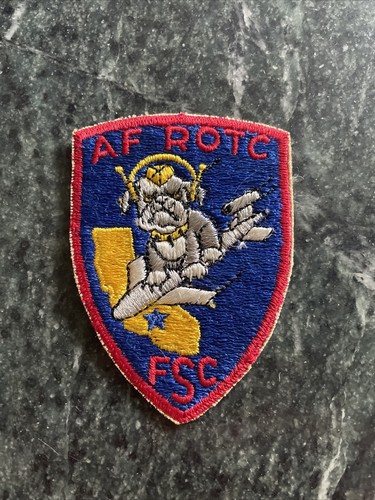 Vtg AIR FORCE Patch AFJROTC ROTC Iron On USAF Rare Fresno State College ...