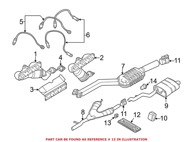 18211745426 BMW OE Factory Genuine Rear Exhaust Muffler Hanger Mount ...