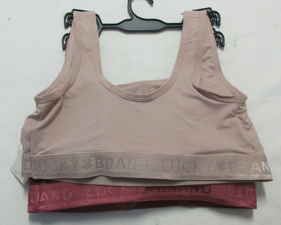 Lucky Brand 2 Pair Pack Women's Super Soft No Wire Comfort Bras Size M ...